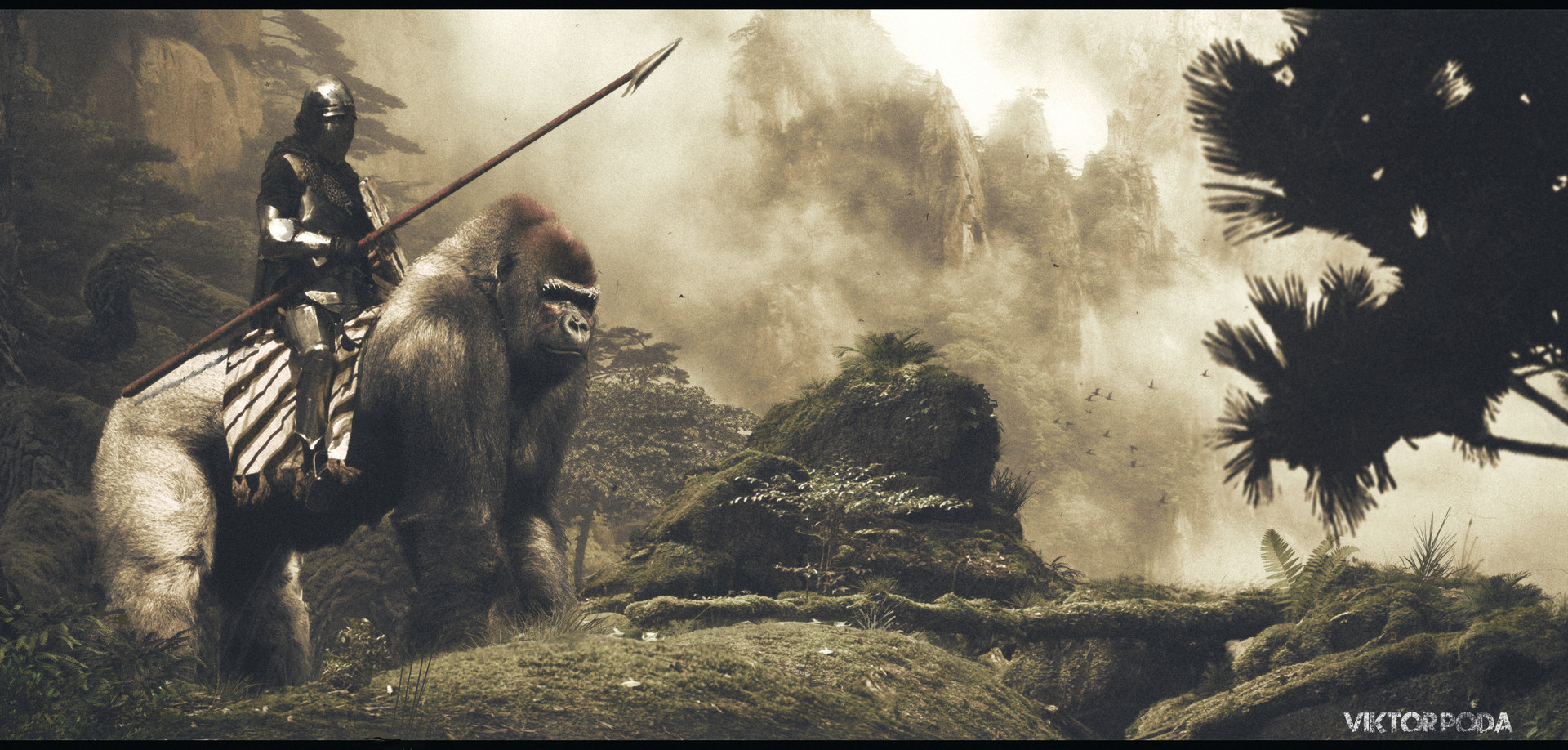 Gorilla Rider by Viktor Póda : r/ImaginaryCharacters