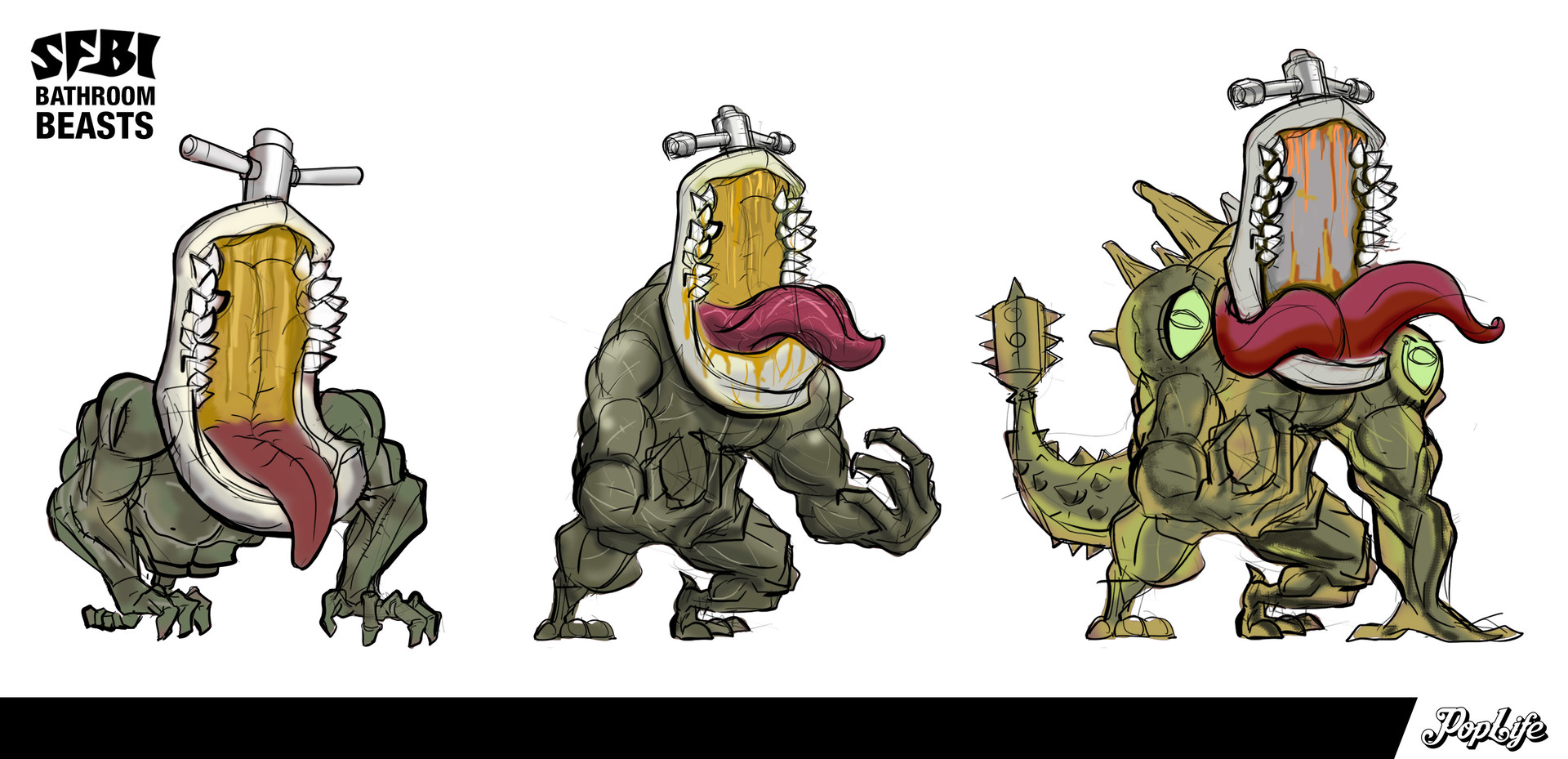 ArtStation - BATHROOM MONSTERS