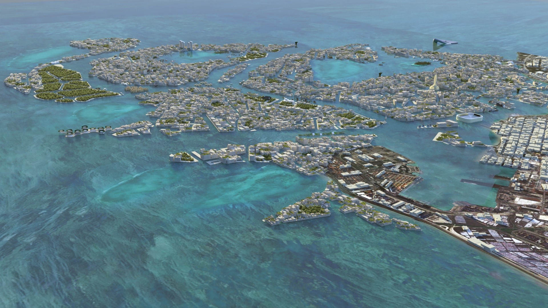 ArtStation - Water city 3D concept