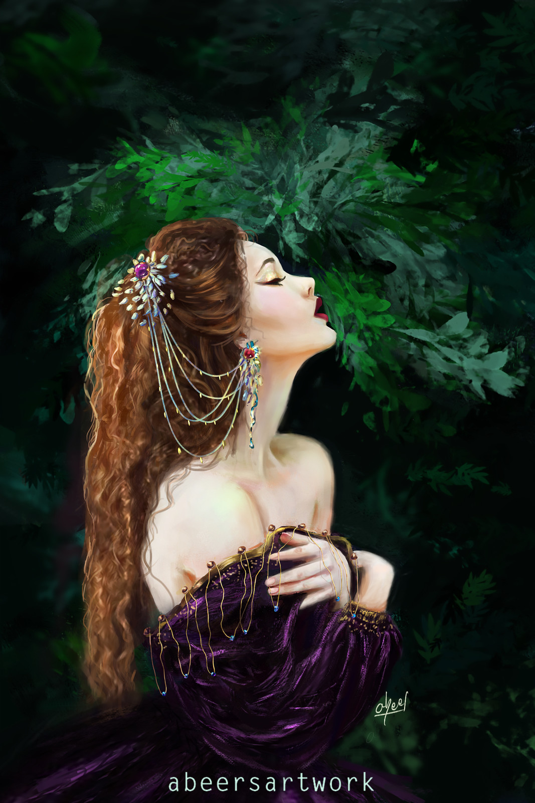 abeer malik - Lady in Purple Gown