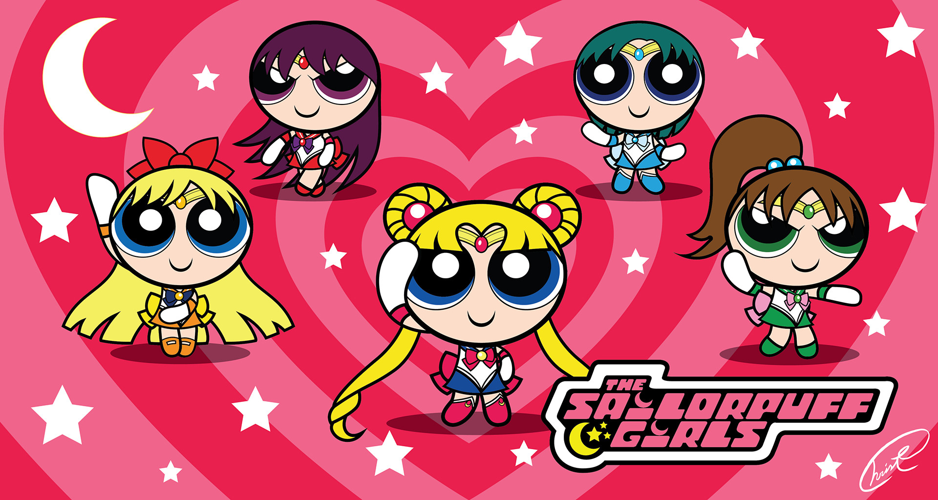 Artstation Fusion Sketch The Sailorpuff Girls