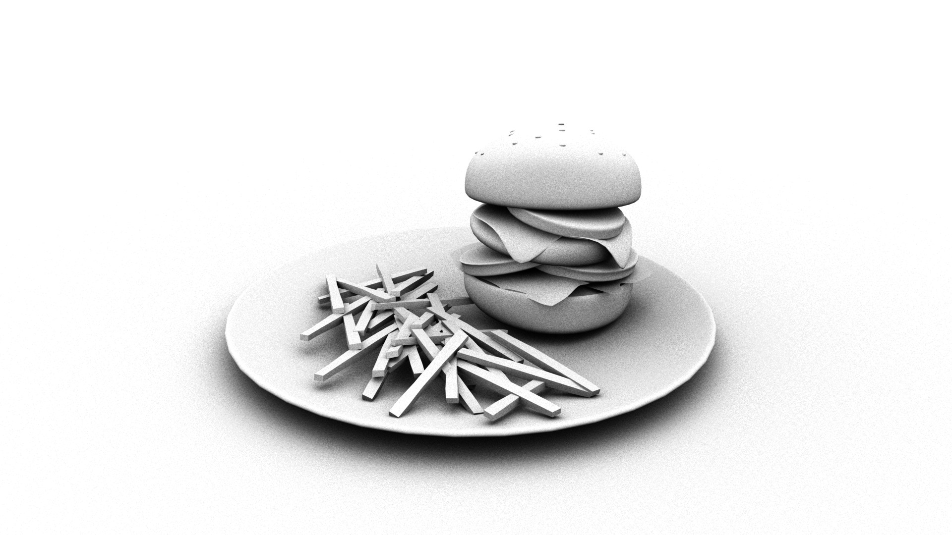 ArtStation - High poly- Burger Model