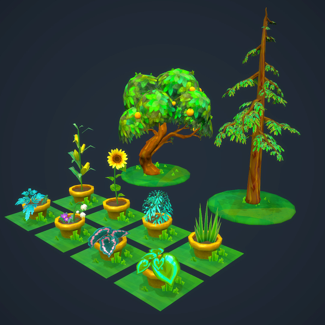 ArtStation - stylized plants
