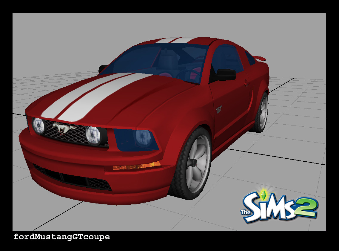 ArtStation - The Sims 2_fordMustangGTcoupe