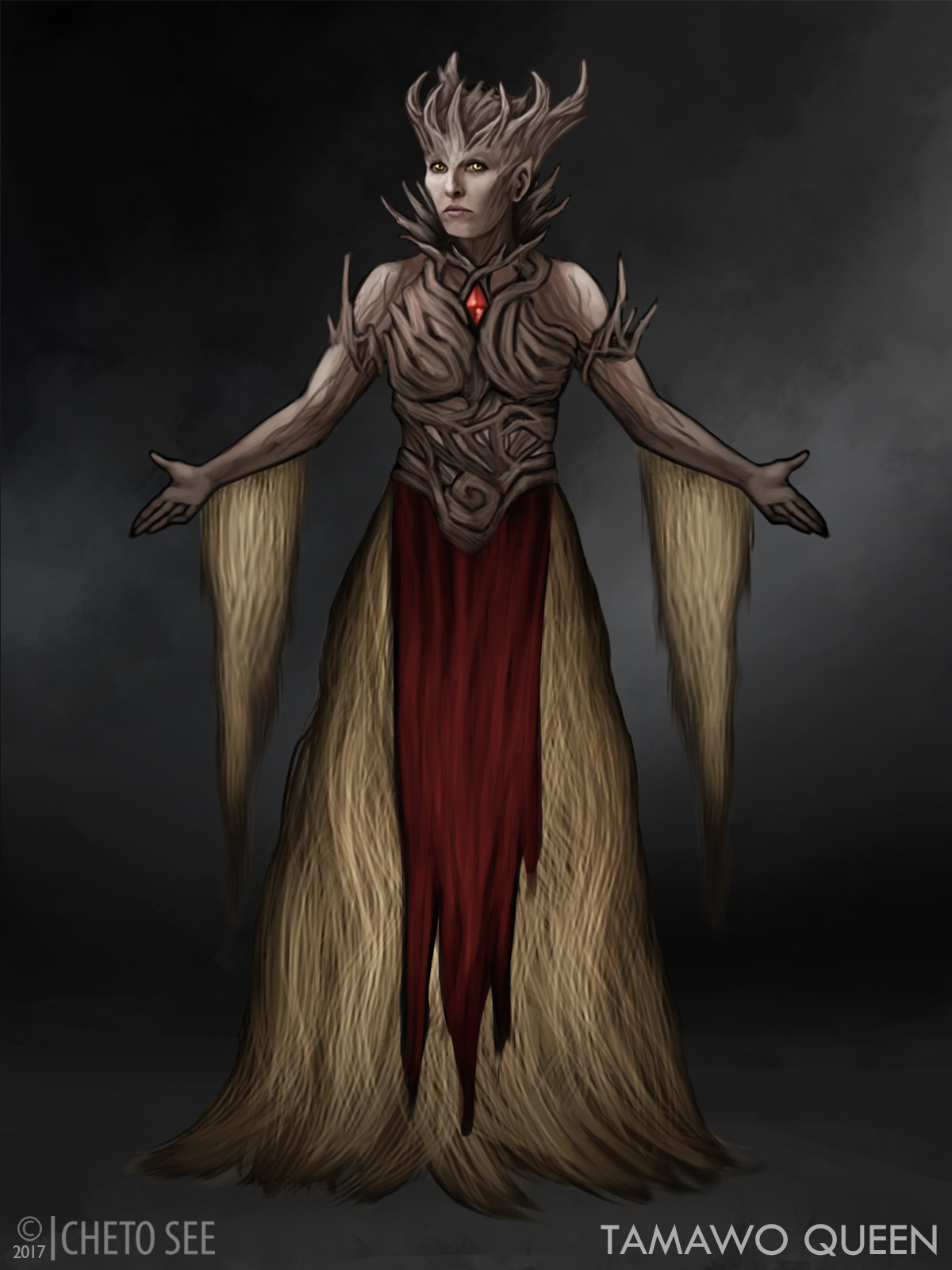 ArtStation - Tamawo Queen (Costume Design)