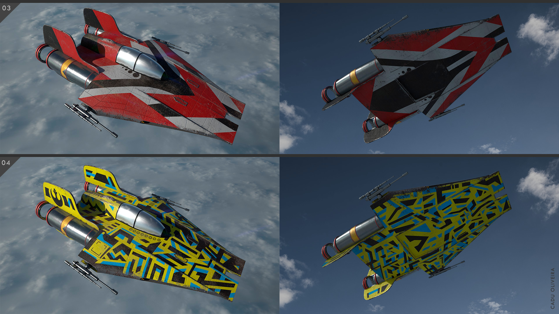 Cadu Oliveira - RZ-1 A-Wing Interceptor Skins