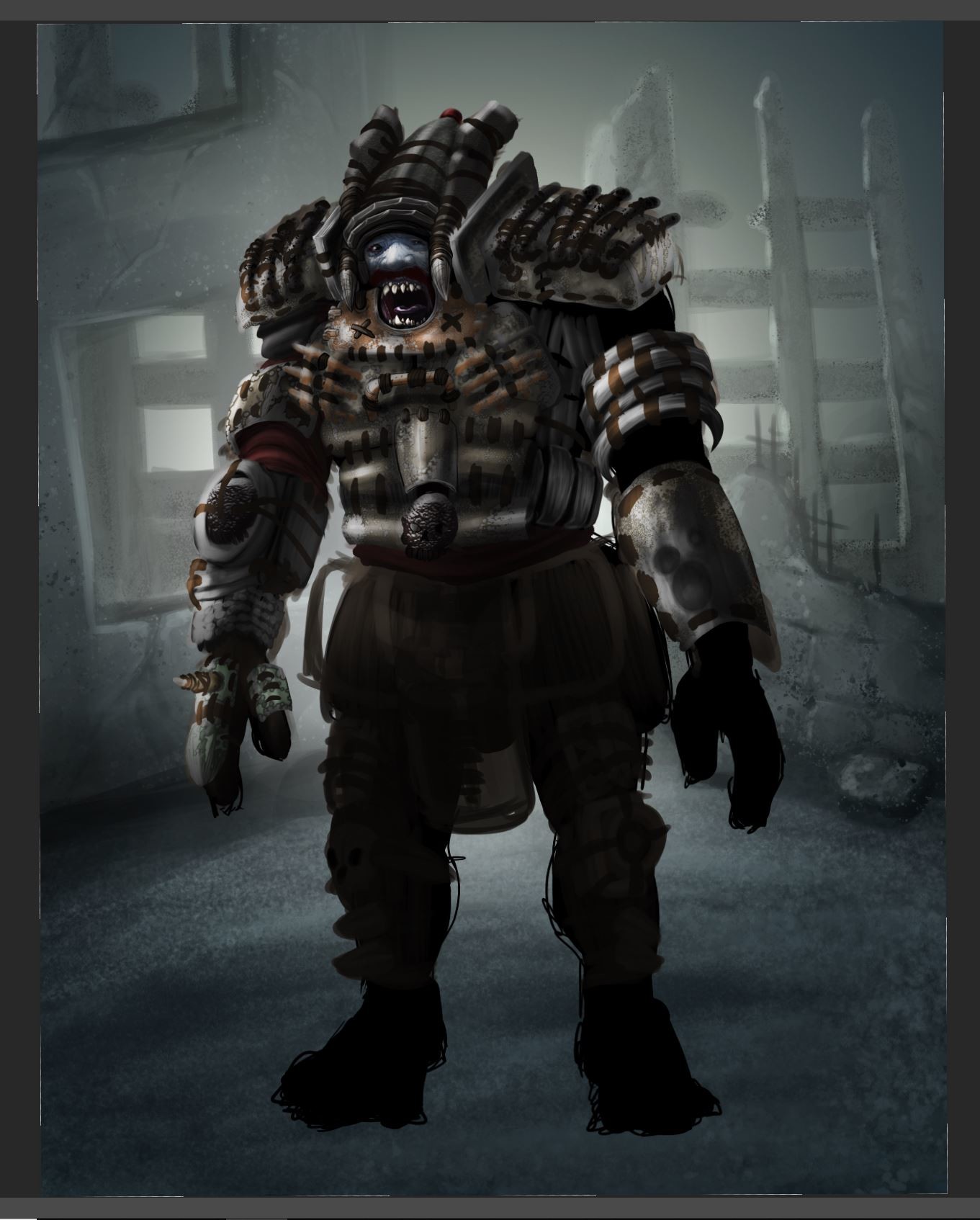 ArtStation - Meleshiyr in apocalyptic armor.