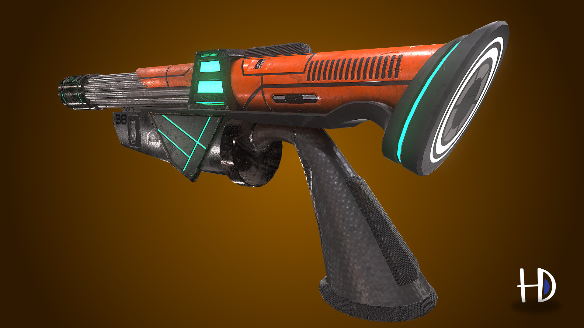 ArtStation - Low poly 3D gun