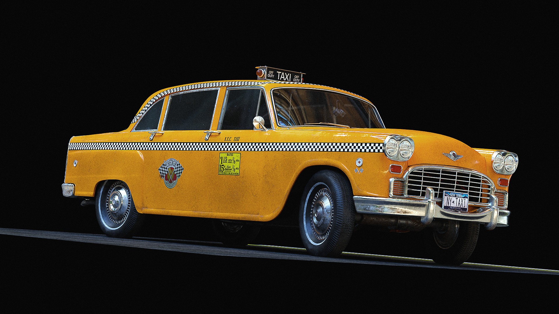 Taylor Cooper - Checker Cab - 3D Model