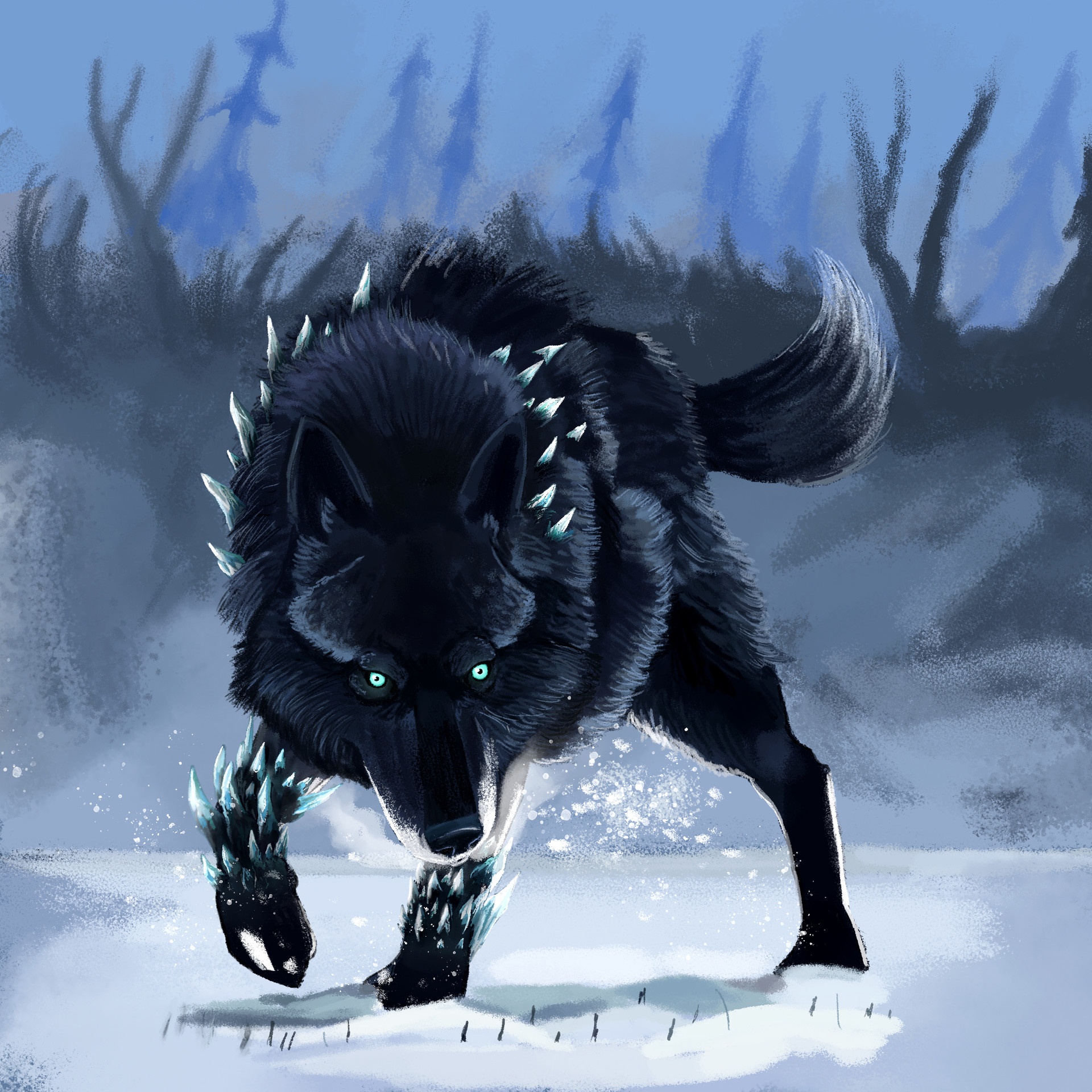 how to draw the ice spirit