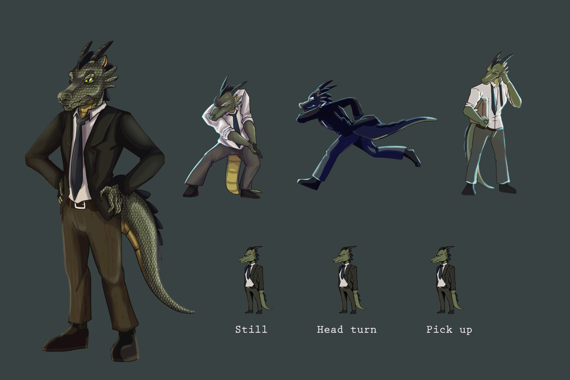 ArtStation - Detective Dragon Character profile