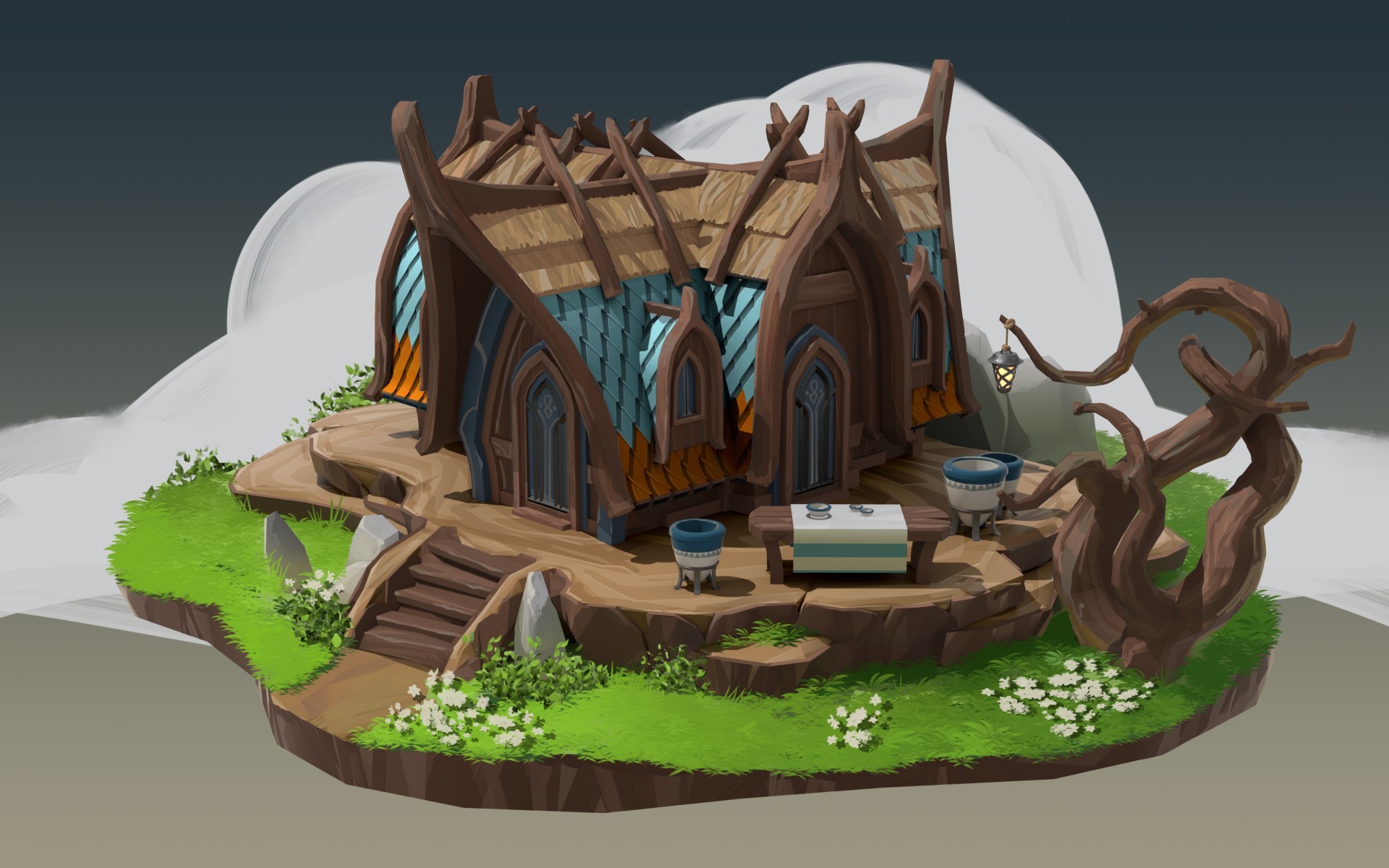 ArtStation - Elven houses