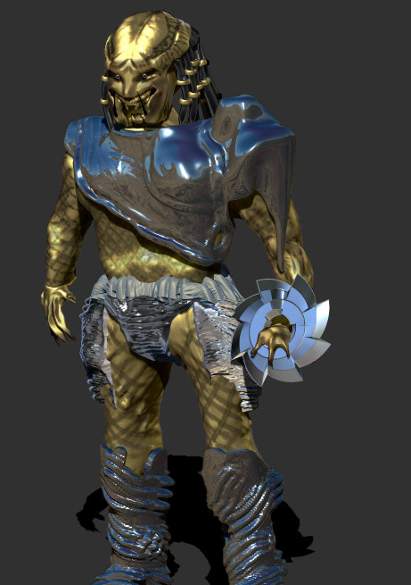 ArtStation - first art of zbrush PREDATOR metal