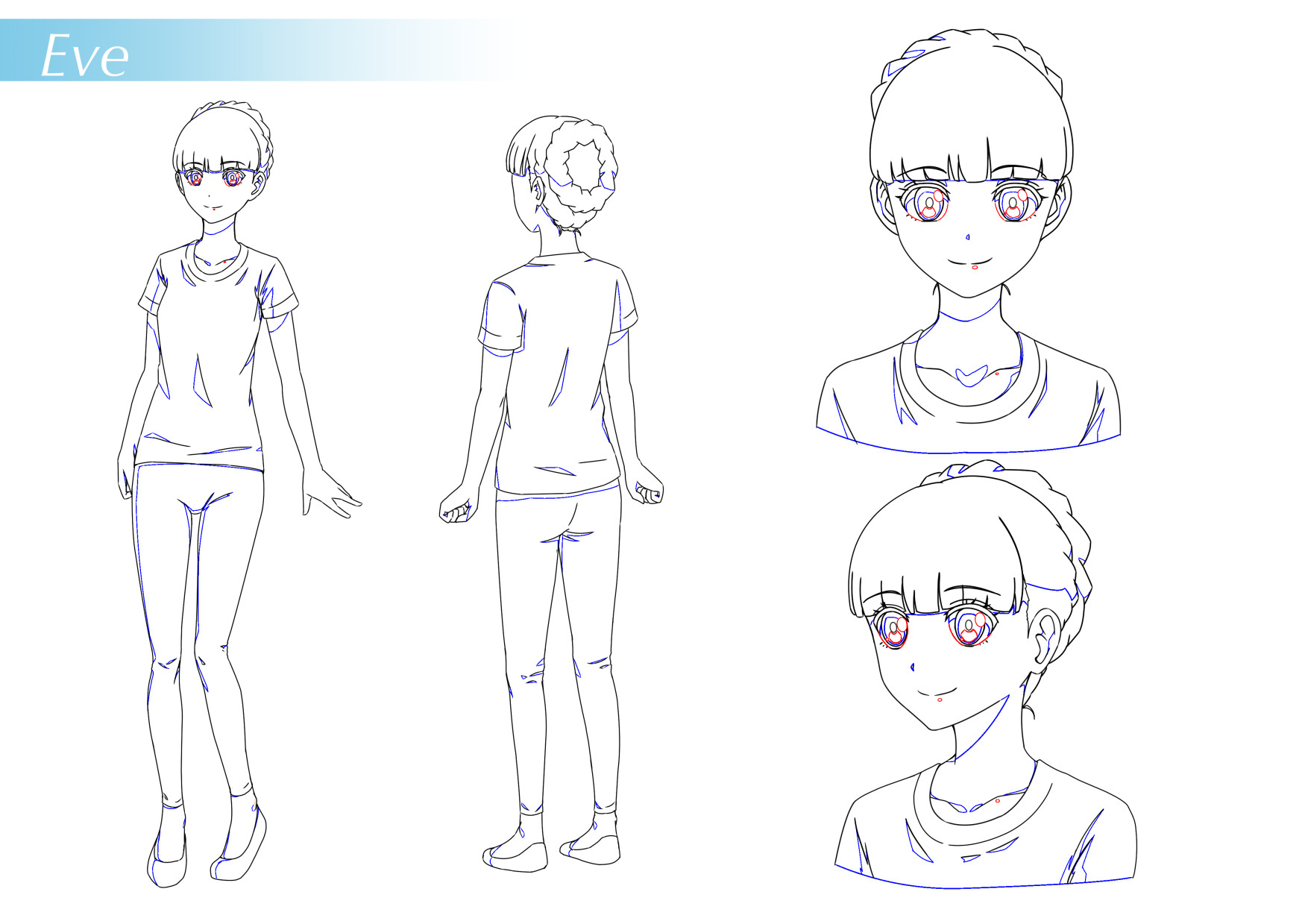 Xesxus VII - Eve - Character Model Sheet