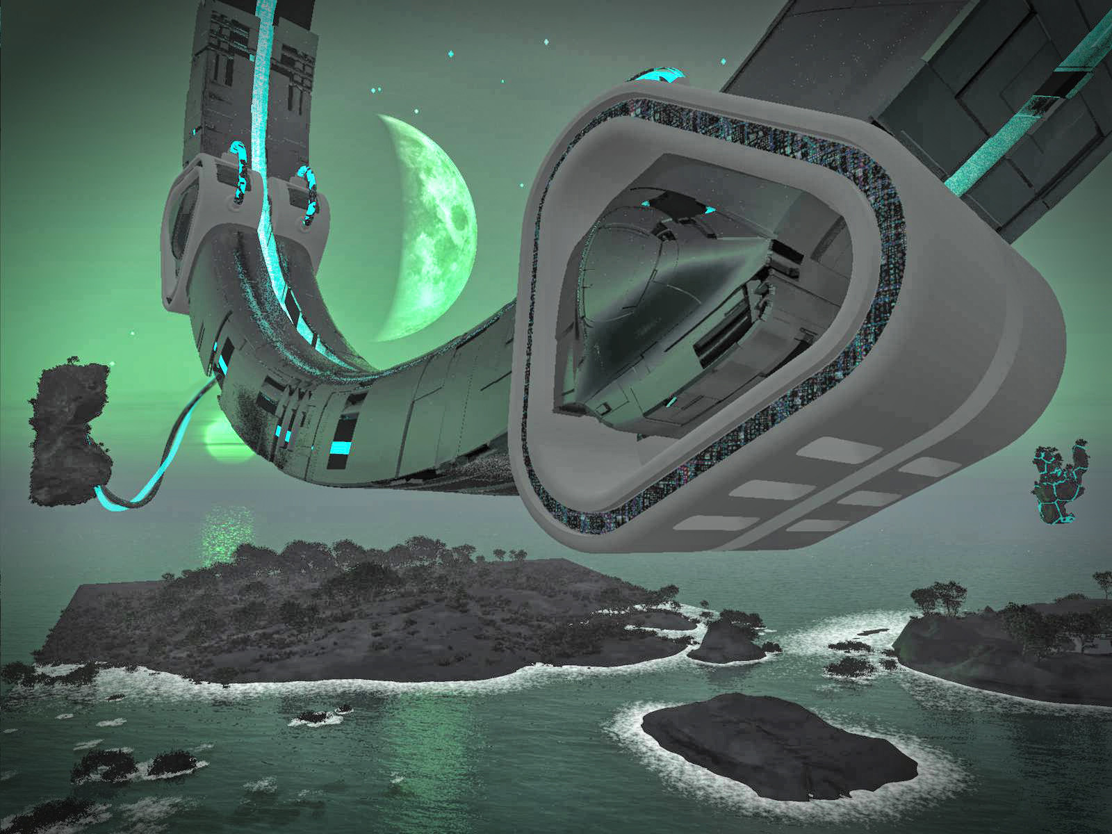 ArtStation - Outpost at Night