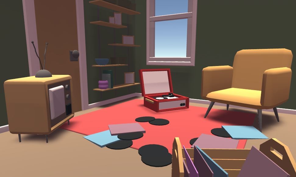 ArtStation - Music Room - Low Poly