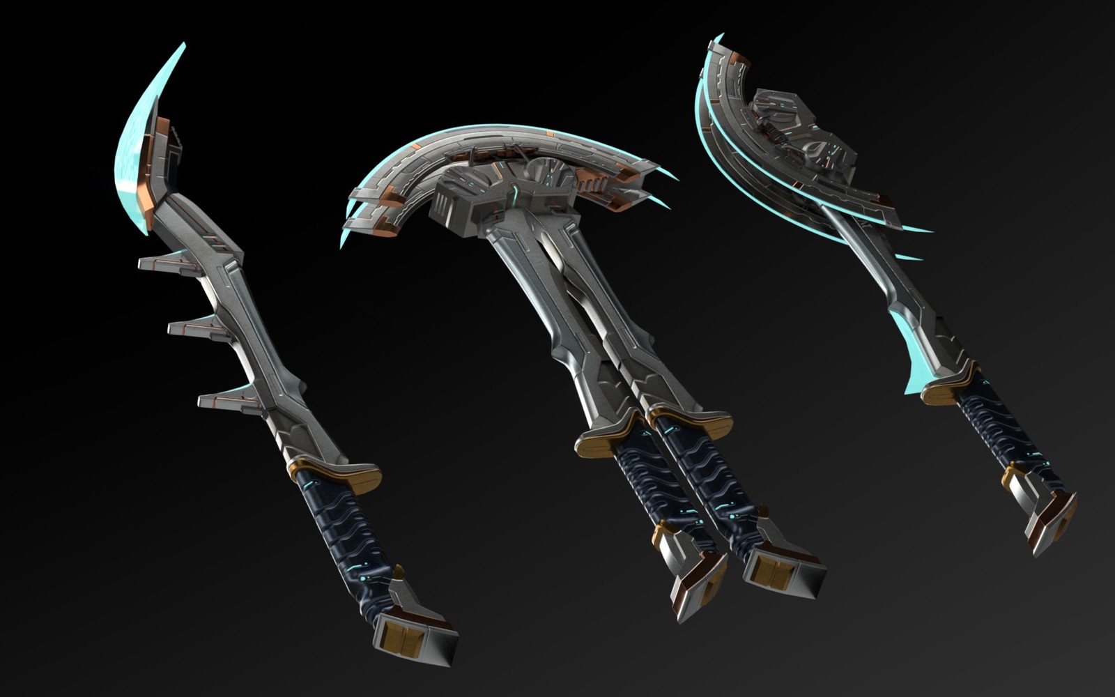 Robert Allsopp - Warframe Fanart Concept - Corpus Dual Swords