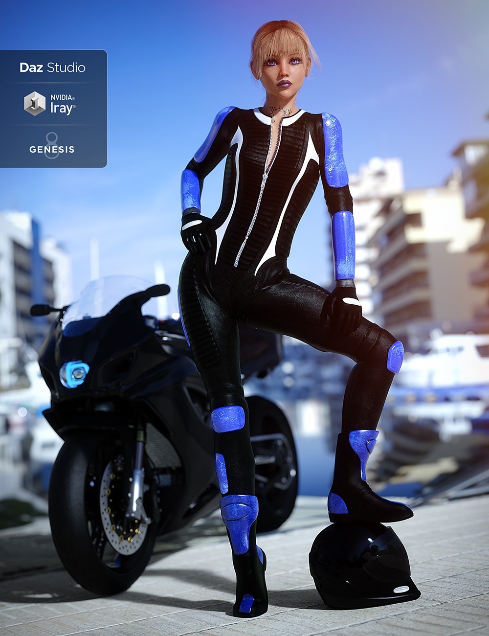 ArtStation - Motorbike Suit Outfit for Genesis 8 Female