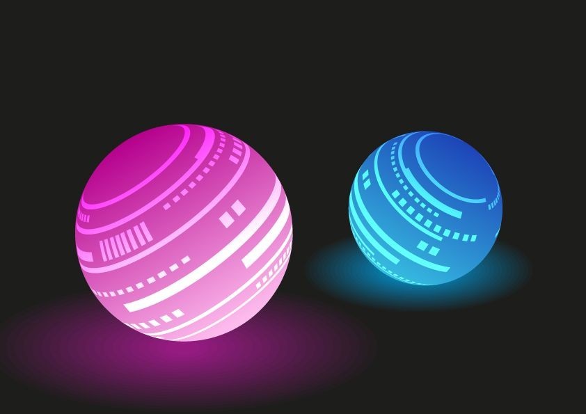 ArtStation - Neon vector ball