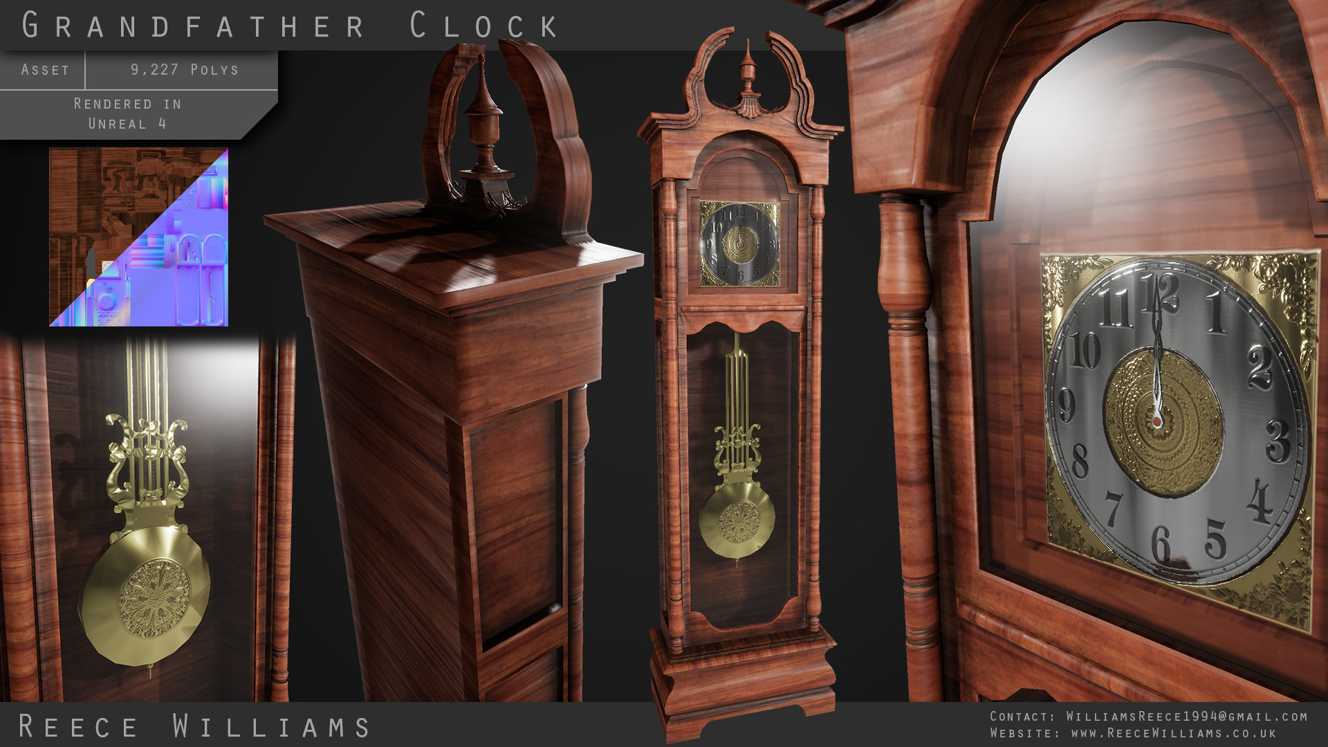 ArtStation - Grandfather Clock