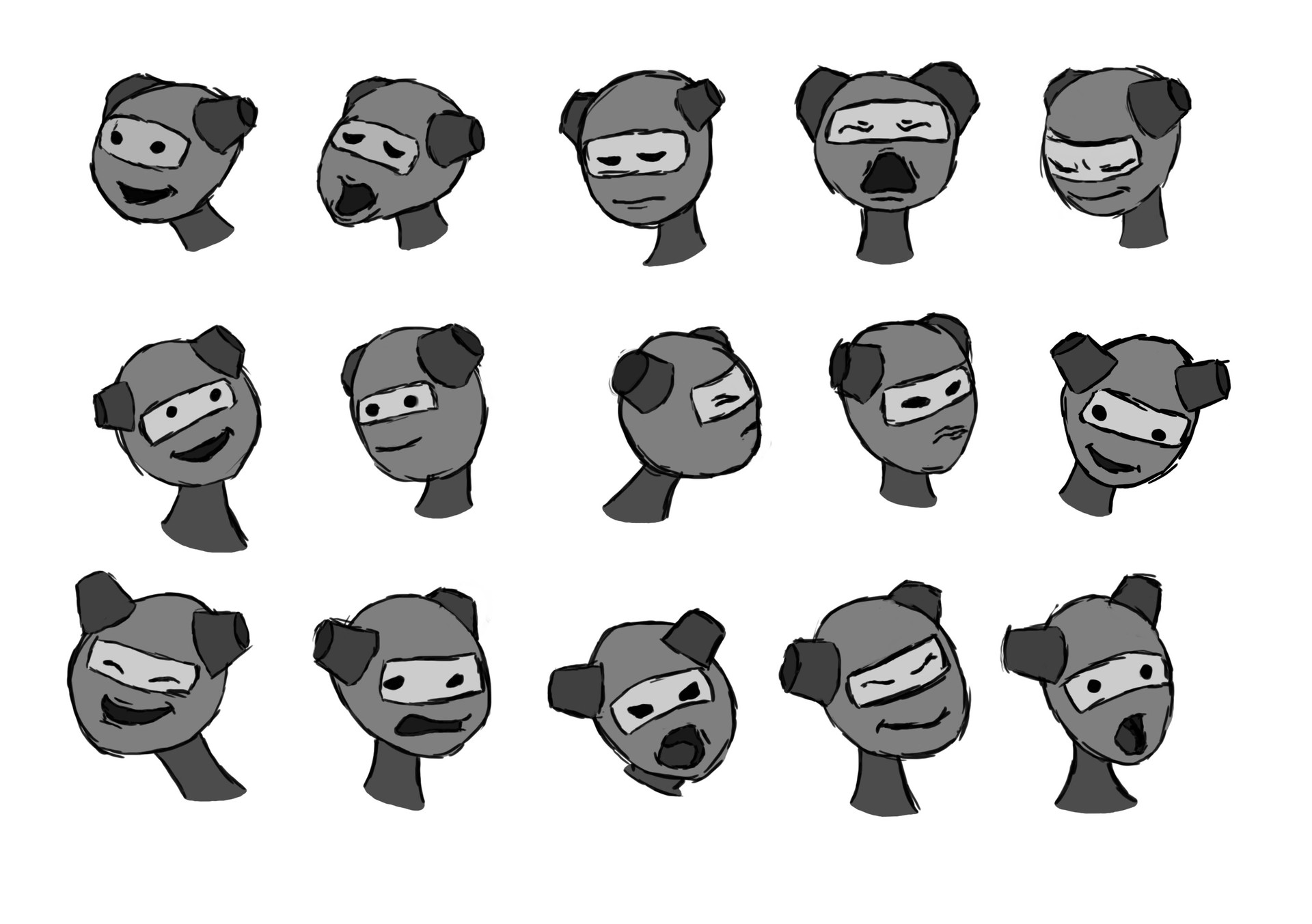 ArtStation - Expression Sheet for Robot