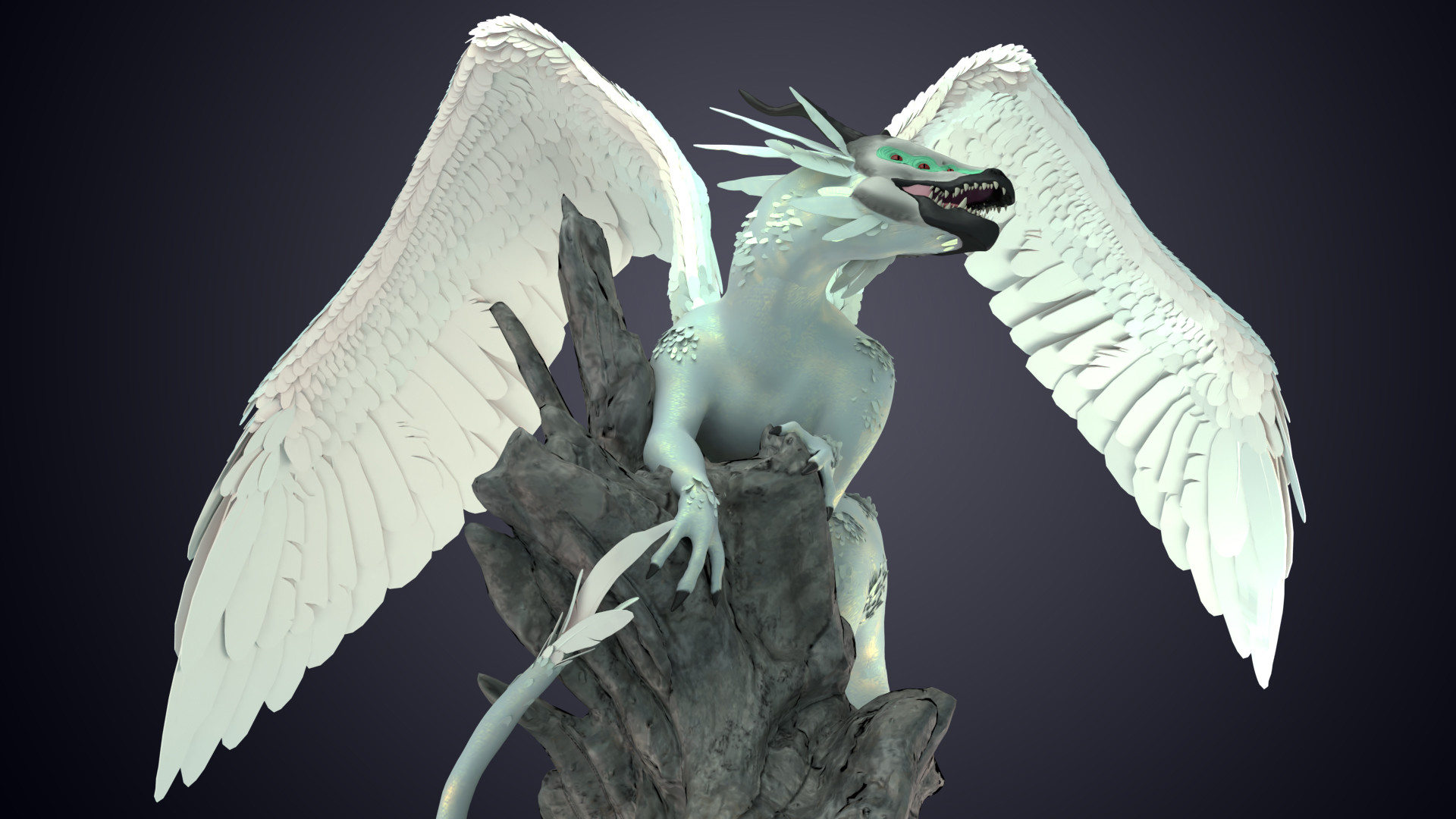 ArtStation - Egret dragon