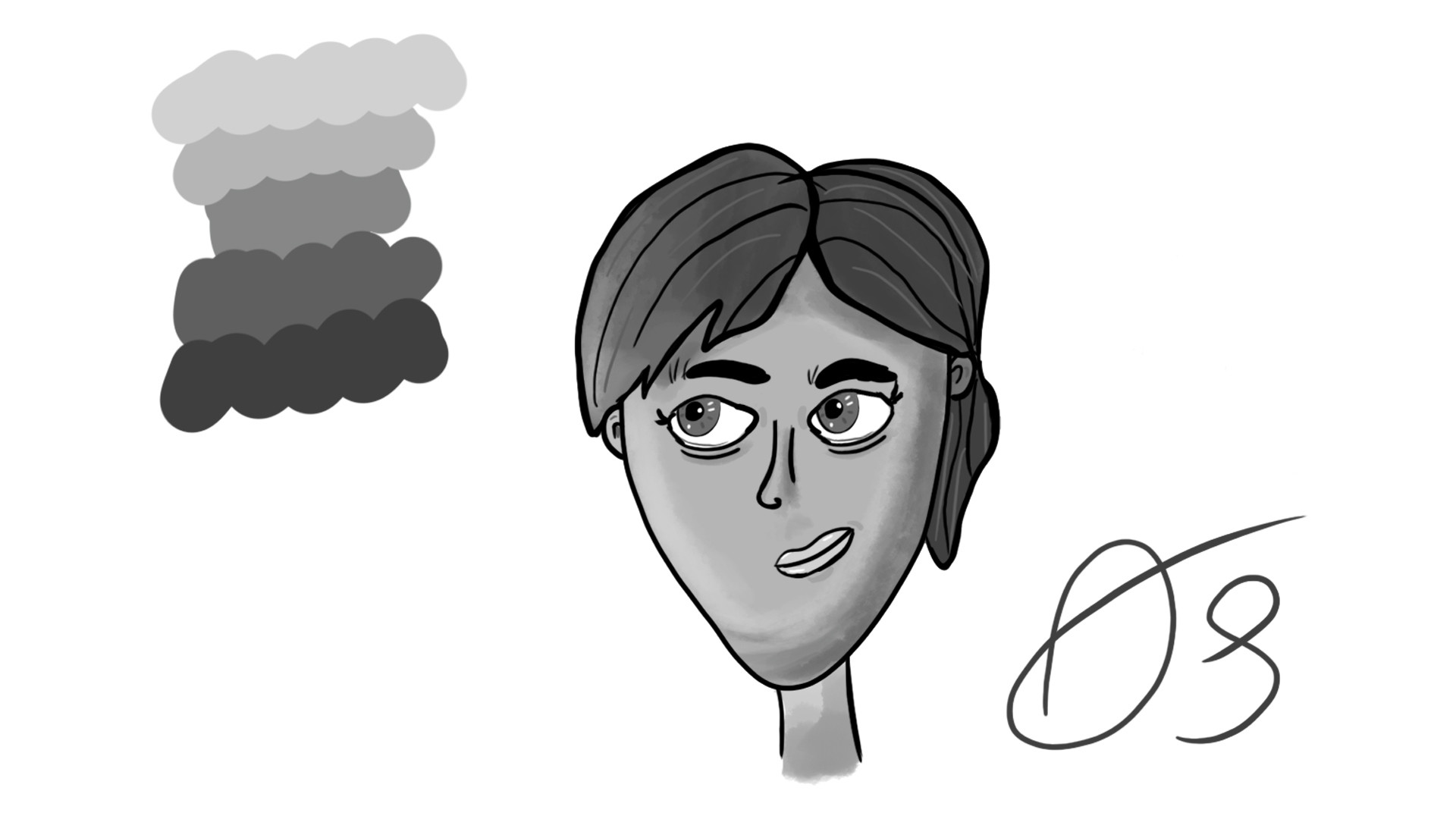 how to draw nodding head