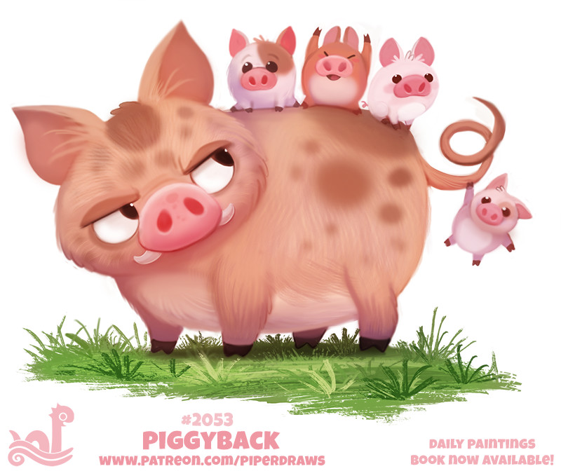 ArtStation - Daily Paint 2053# Piggyback