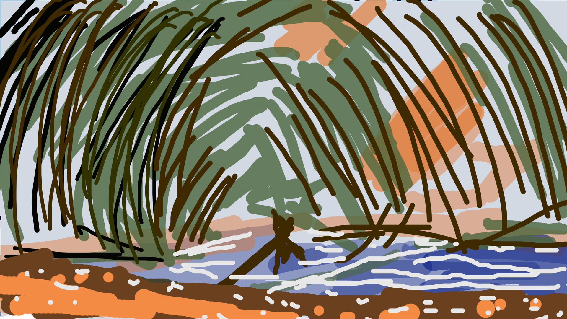 ArtStation - day 21-forest over the sea