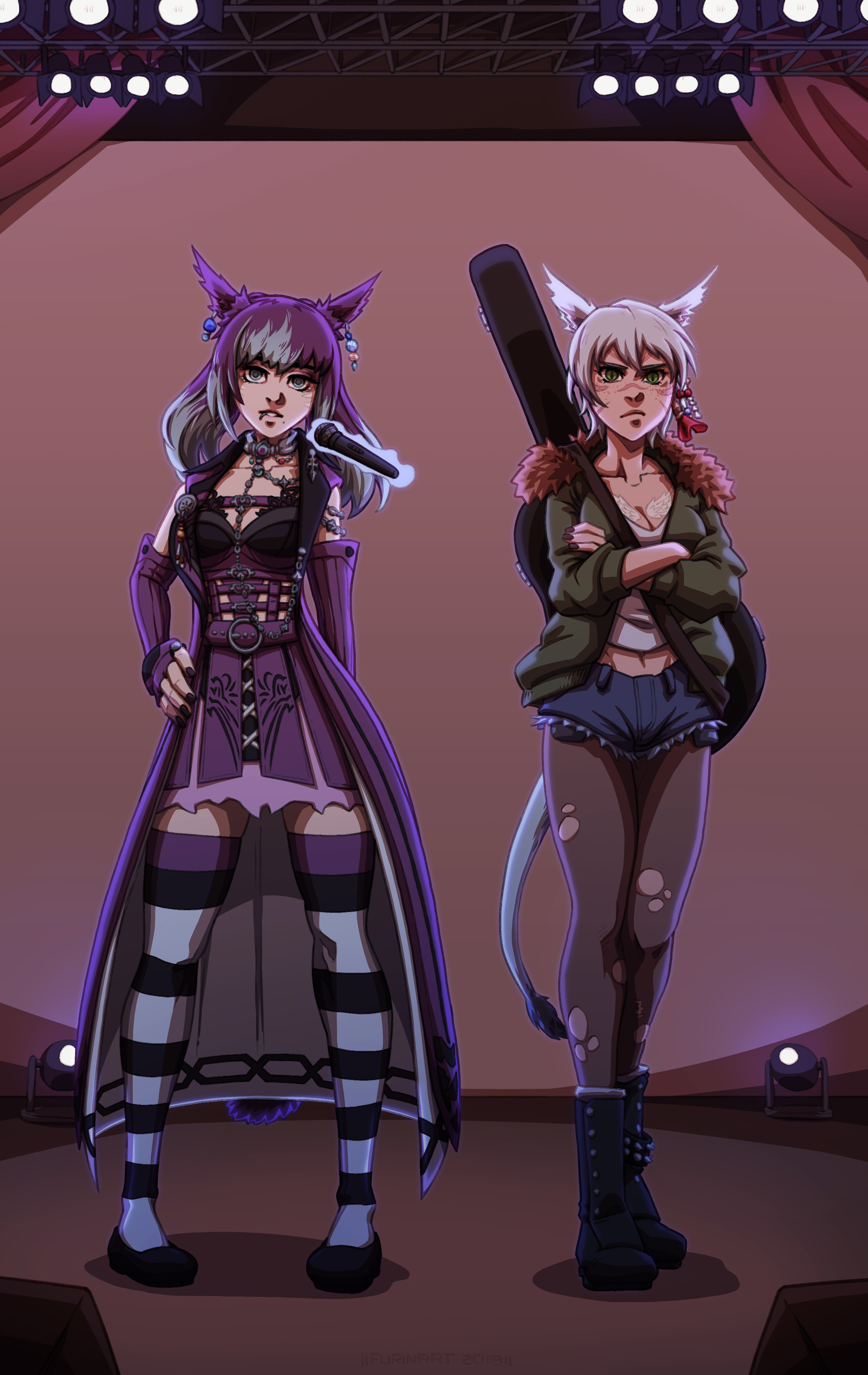 ArtStation - Commission: FF14 girls