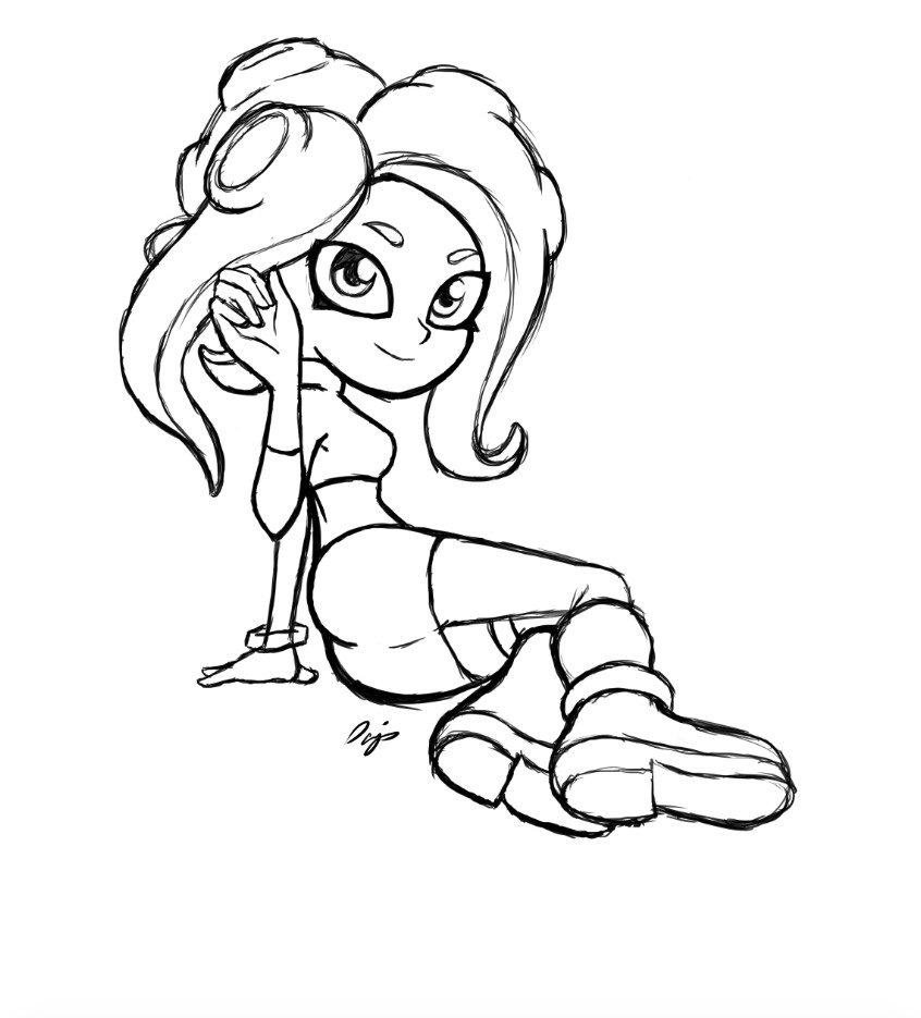 splatoon marina coloring pages