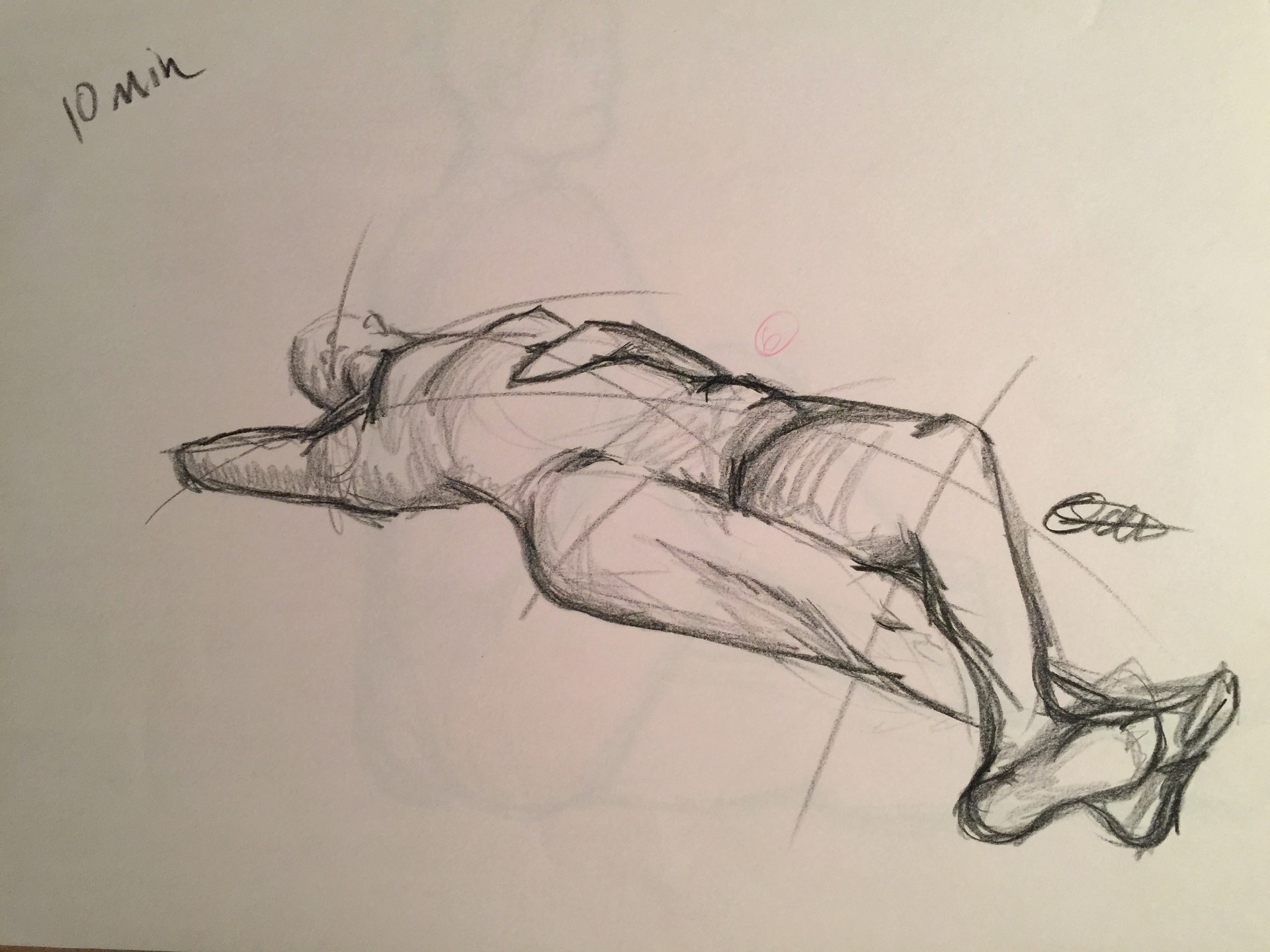 how to draw a human lying down