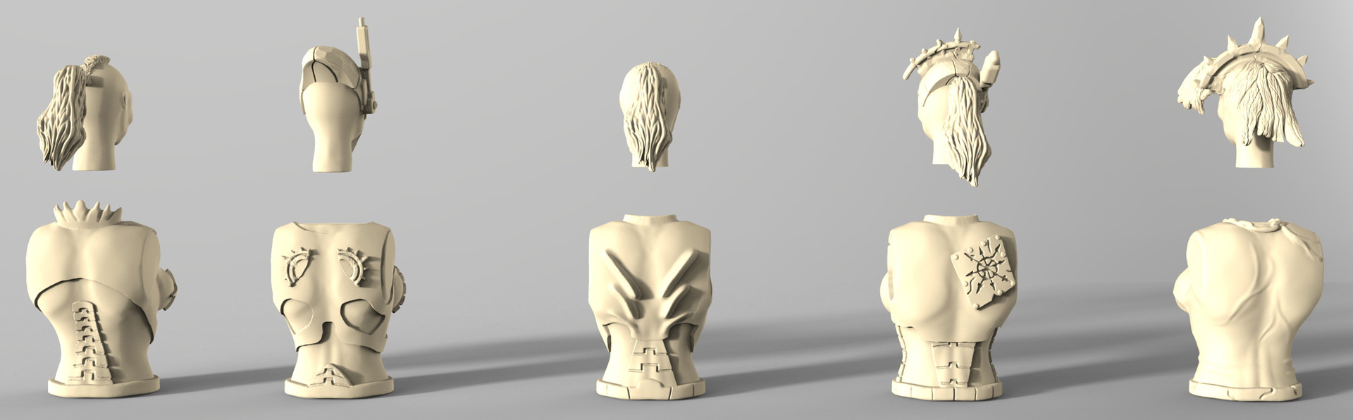 Dmitri Obonin - Female Tau torsos and heads