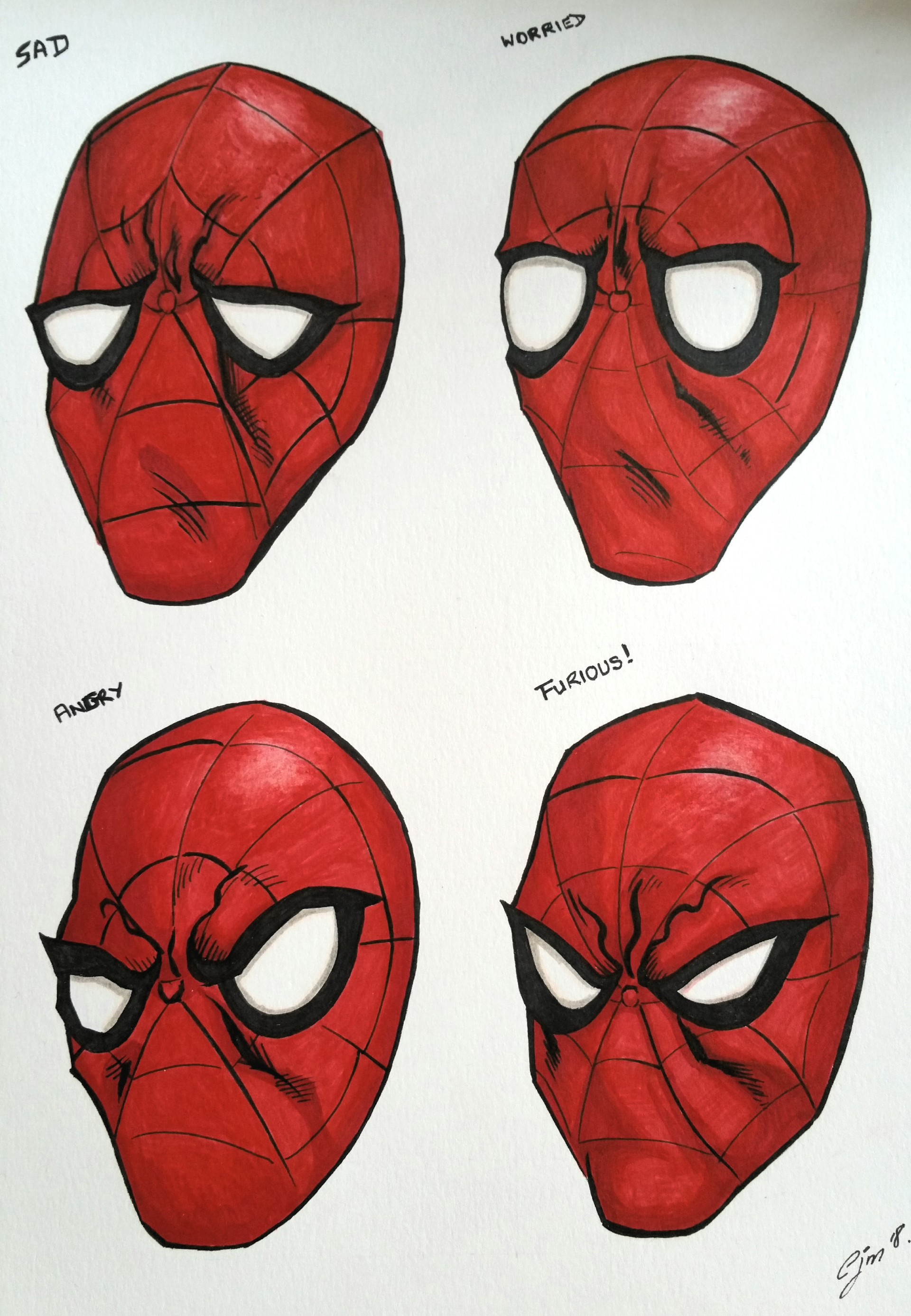 Colin Merrick - Spiderman Facial Expressions
