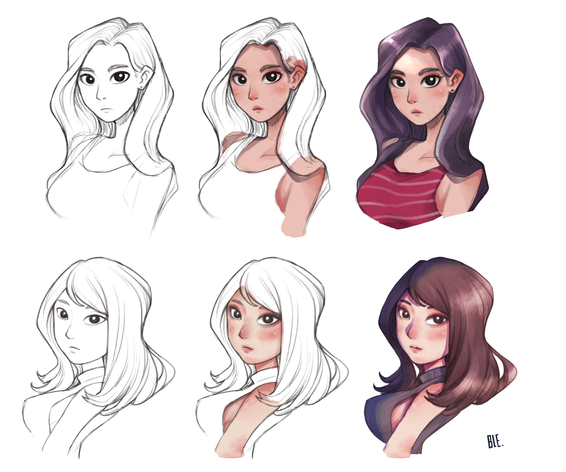 ArtStation - Practice the girl