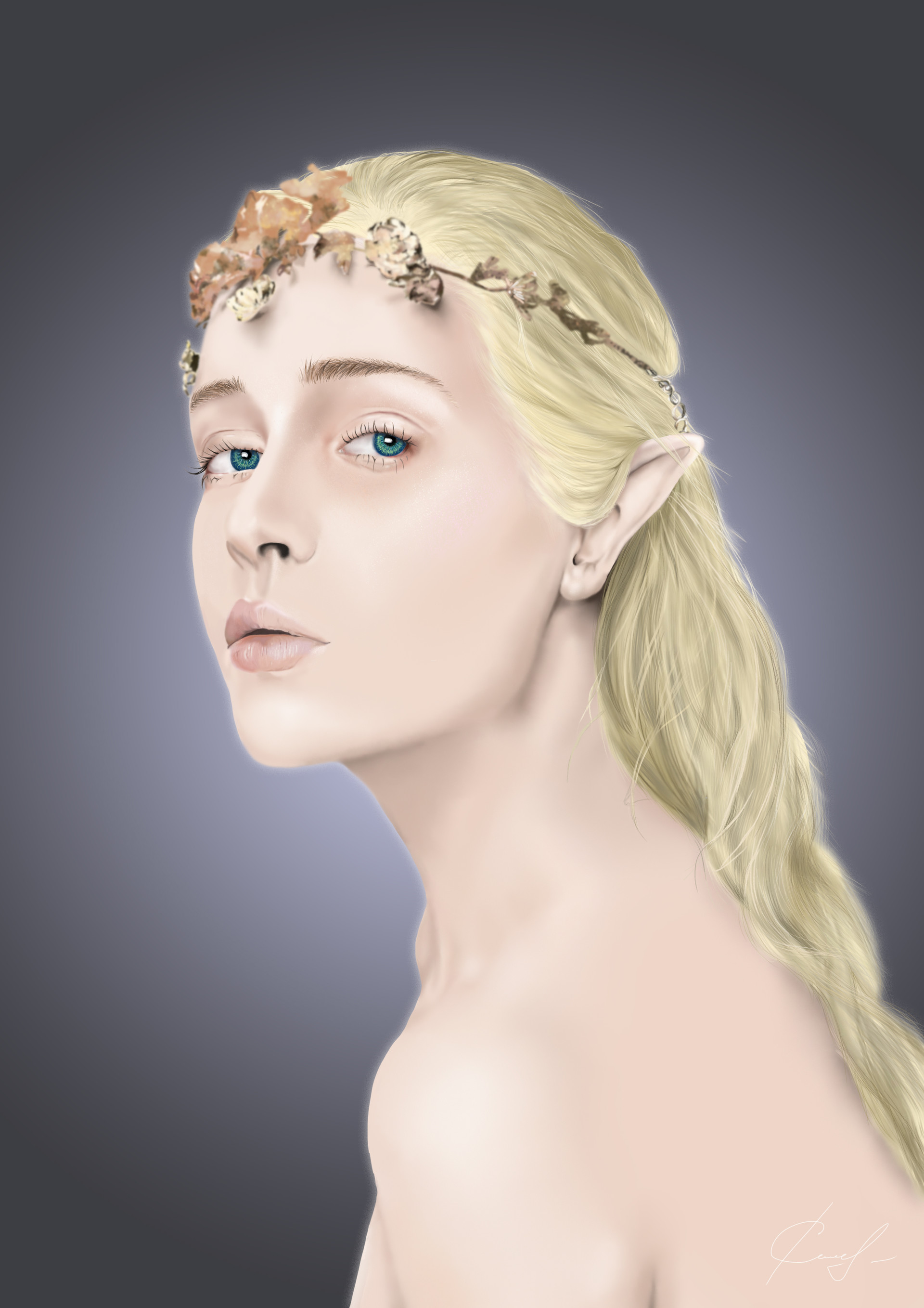 ArtStation - Elf Digital Painting In Photoshop