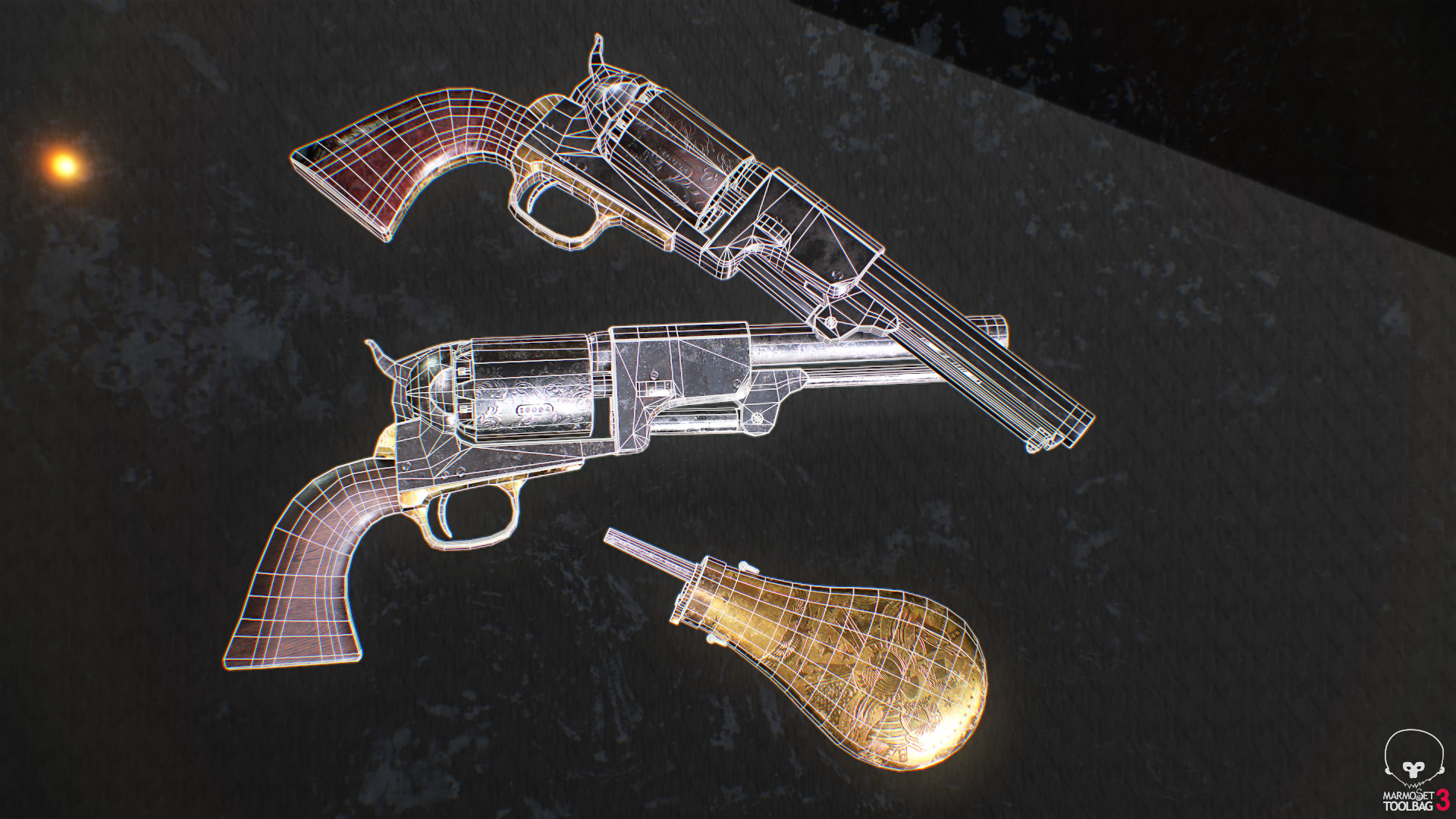 Sean Pickersgill - Colt Dragoon and Powder flask