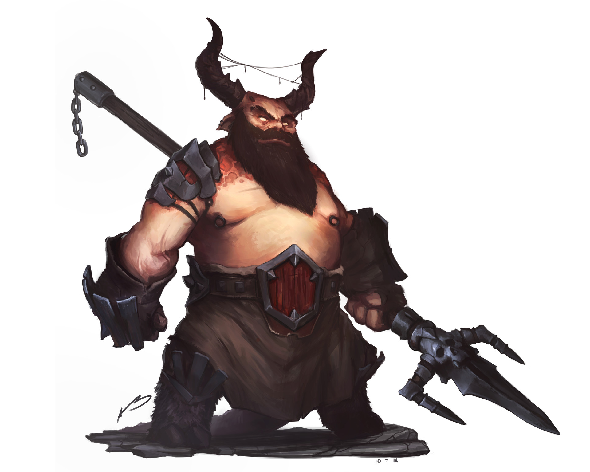 ArtStation - The Hell Warrior - Character design