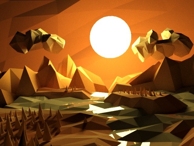 ArtStation - Low Poly Sunset