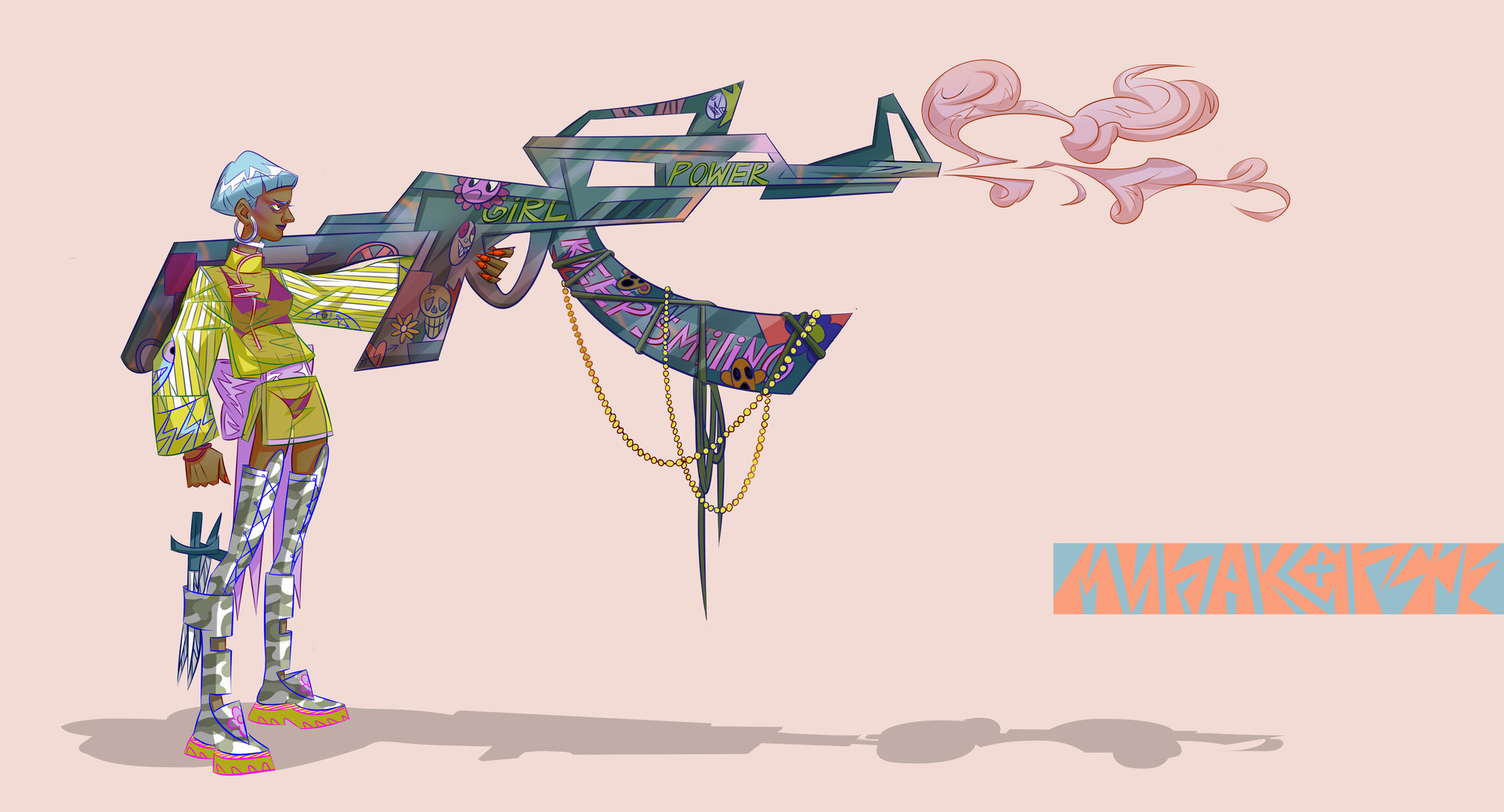 ArtStation - Character design- girl with a gun