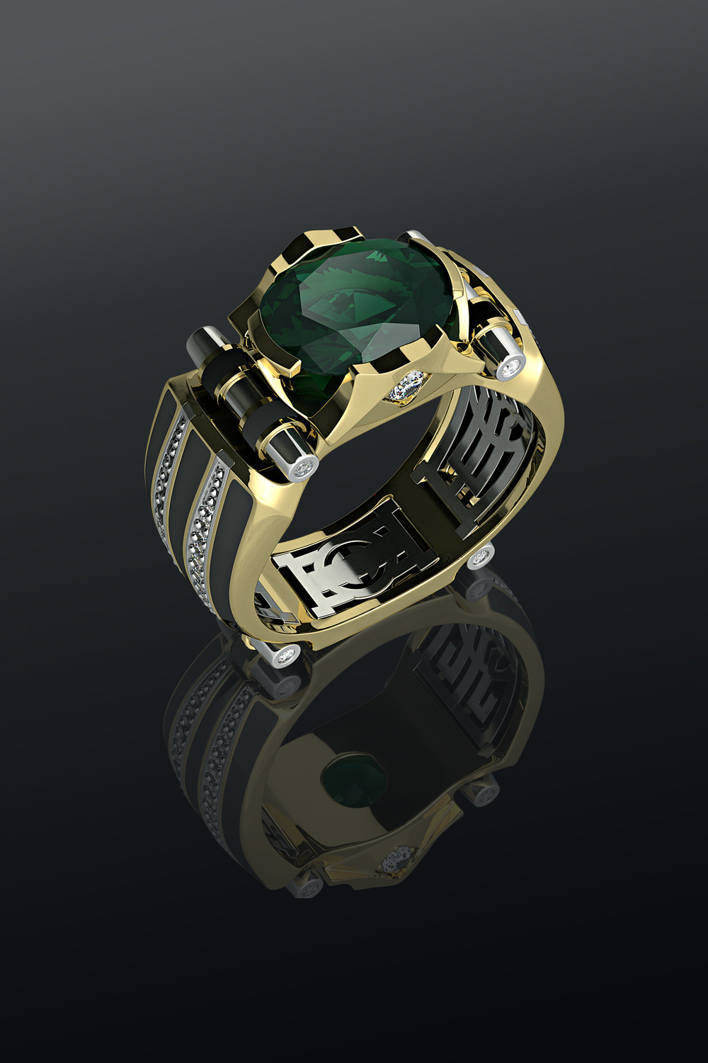 ArtStation - Men's ring: render, 3D CAD model and prepared STL file