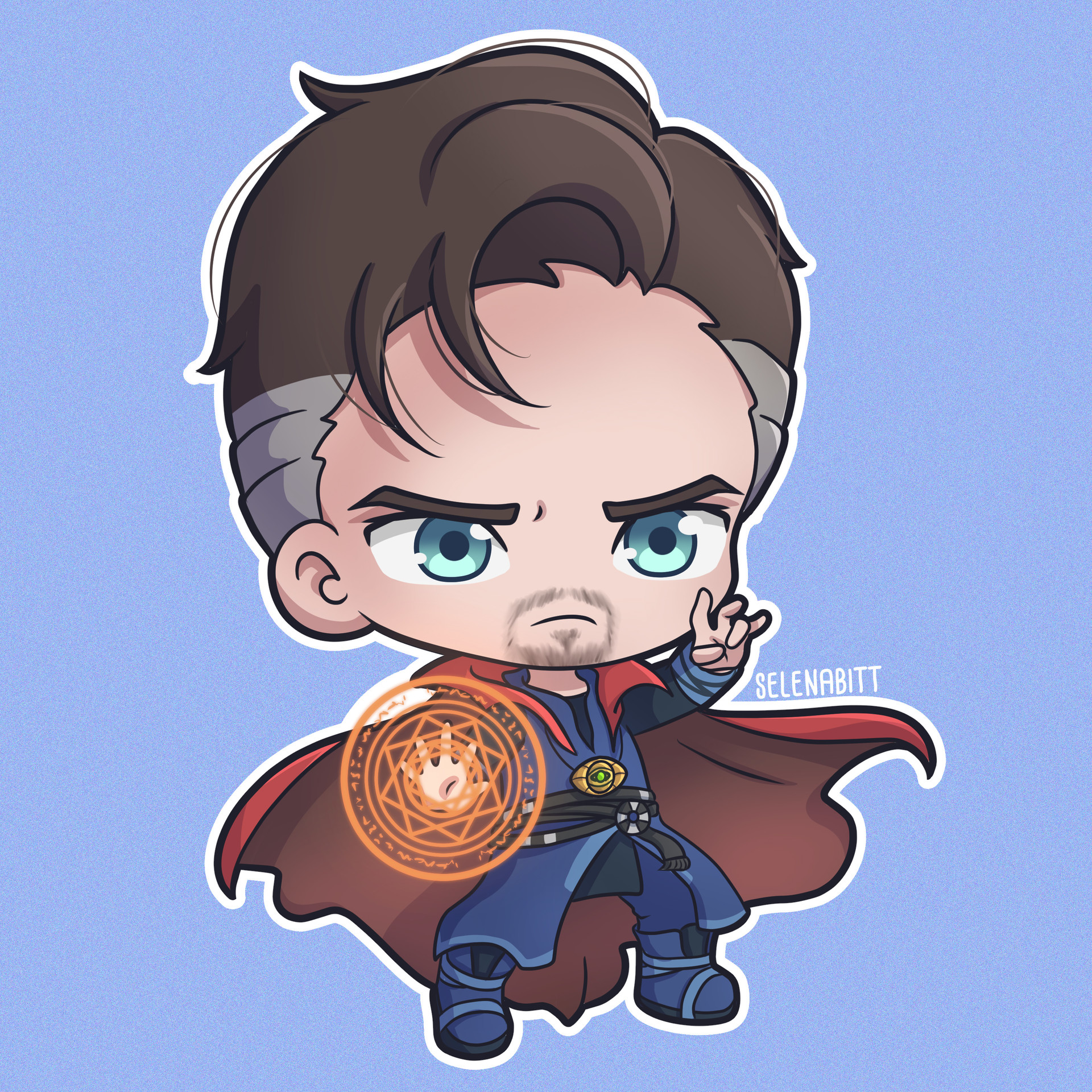 how to draw chibi dr strange