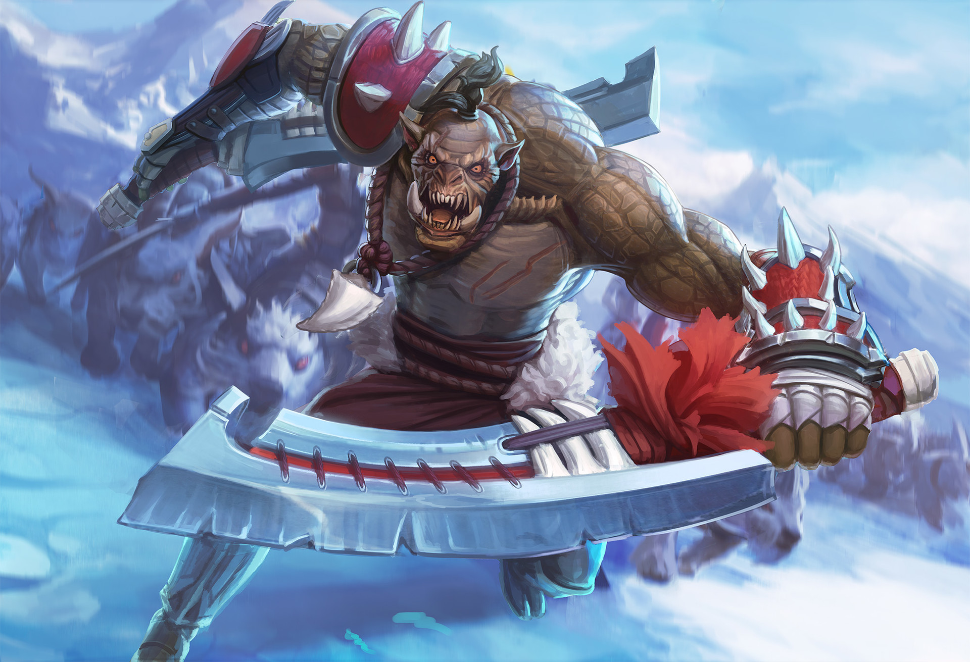 ArtStation - Orc runs to open cork