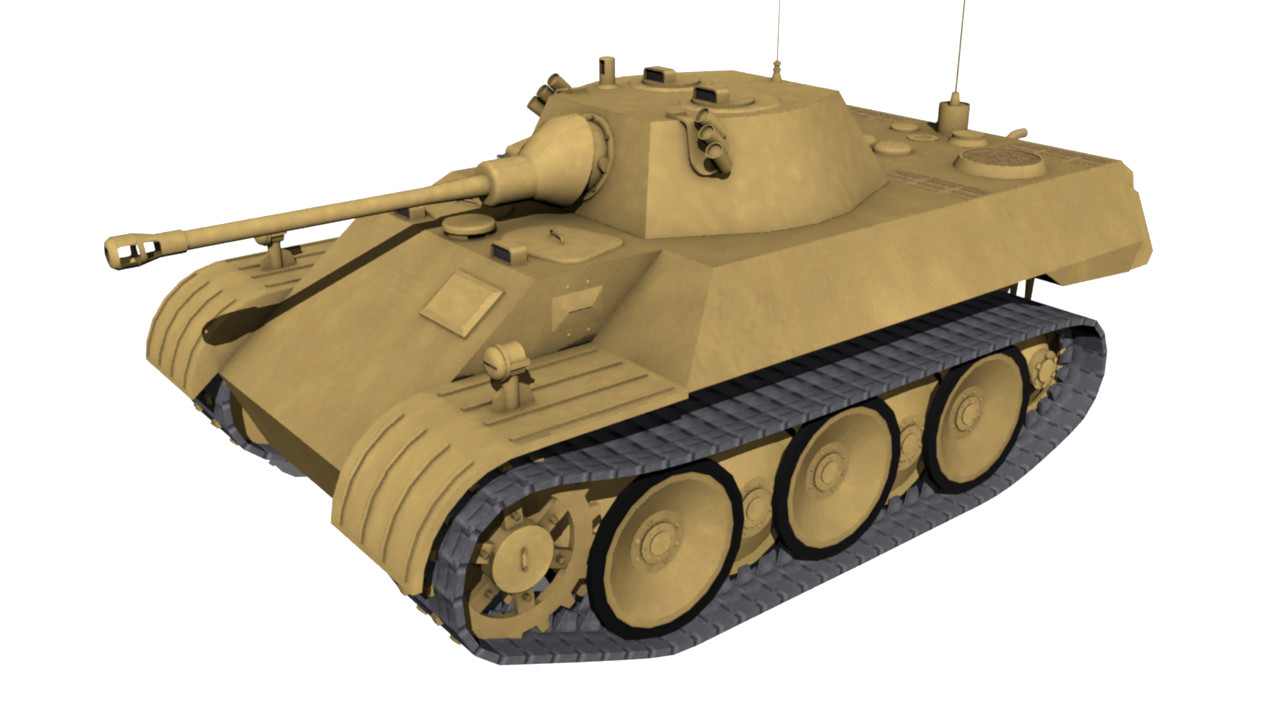 ArtStation - VK 1602 Leopard Tank model