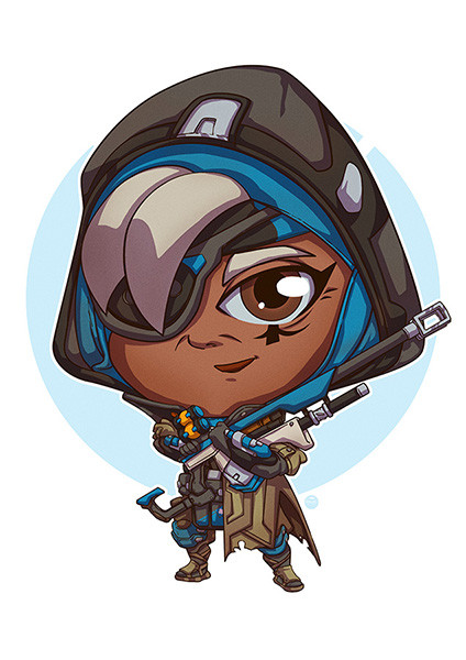 how to draw chibi ana overwatch