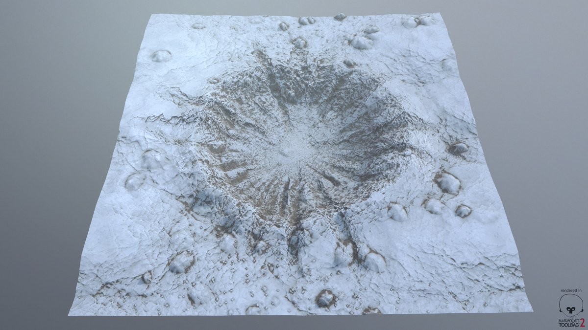 ArtStation - Snow covered grenade blast.