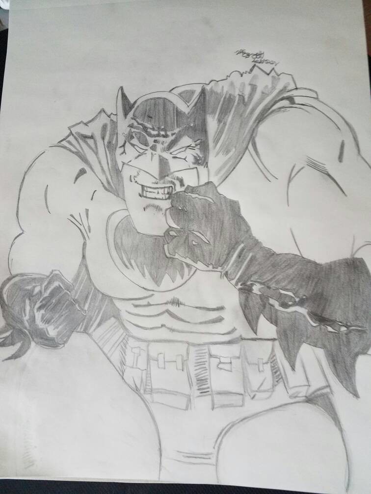 how to draw the dark knight