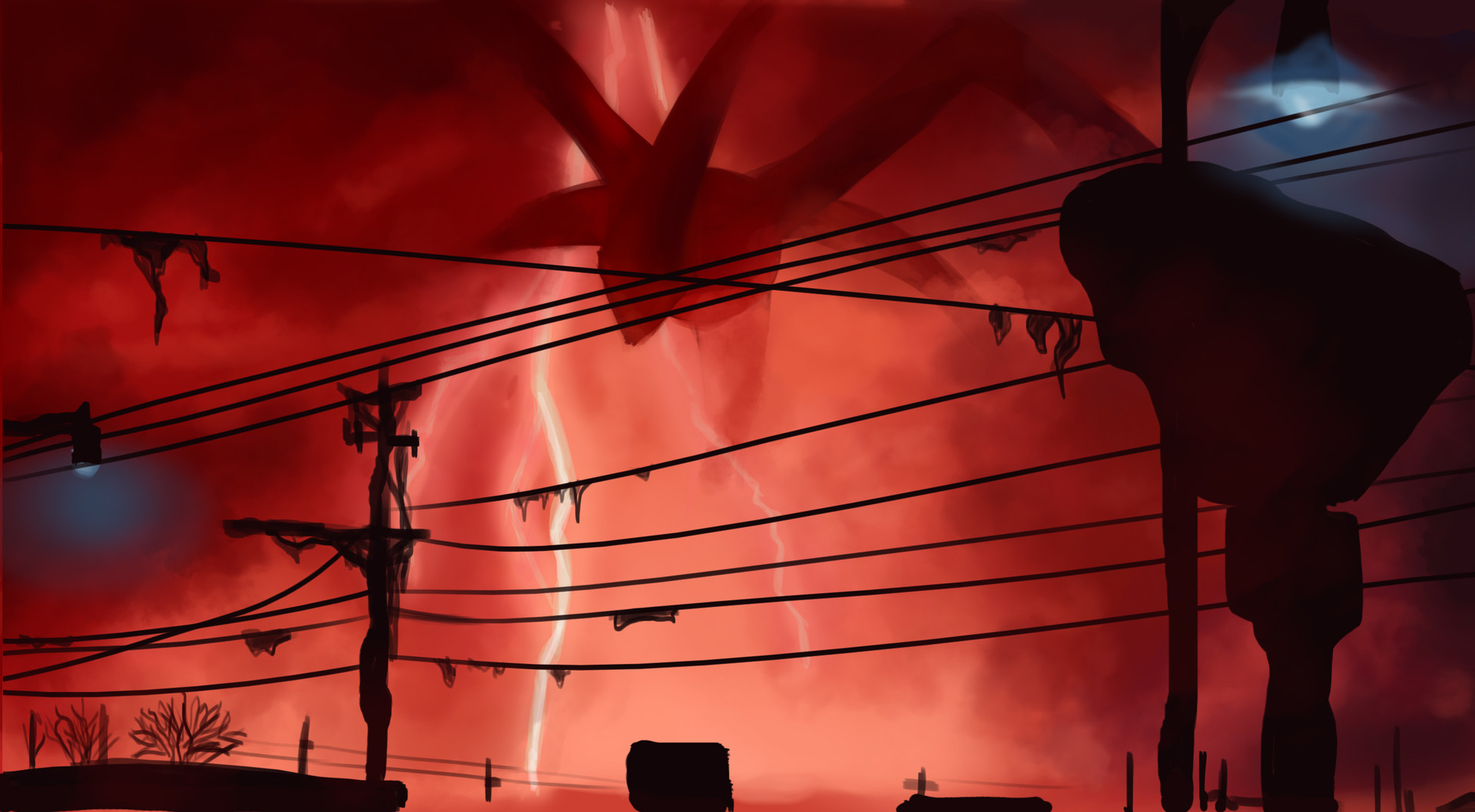 ArtStation - Stranger things scene paint