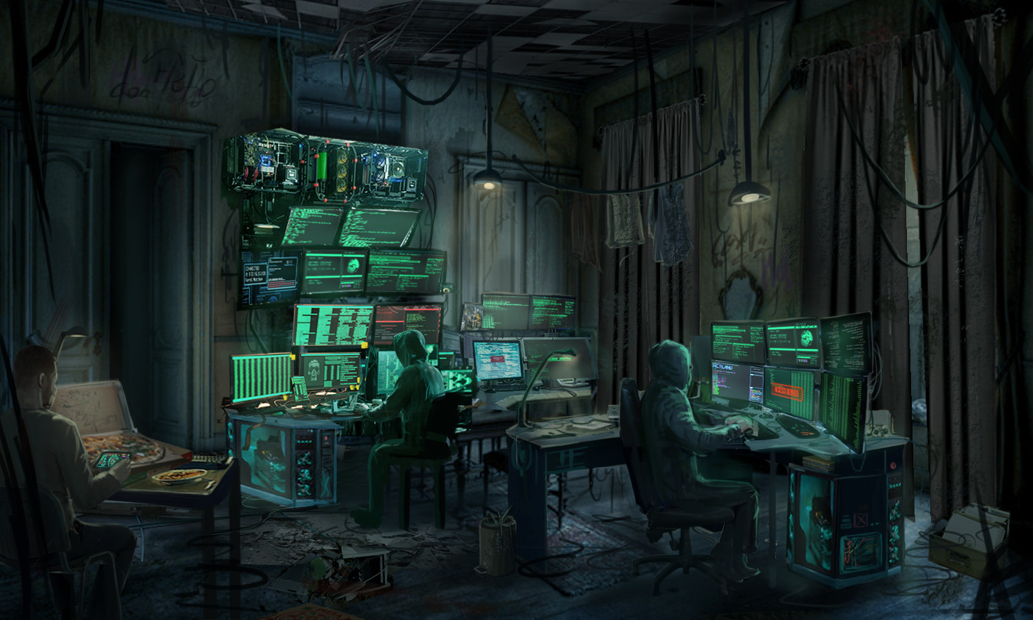 ArtStation - Hacker's temporary hideout