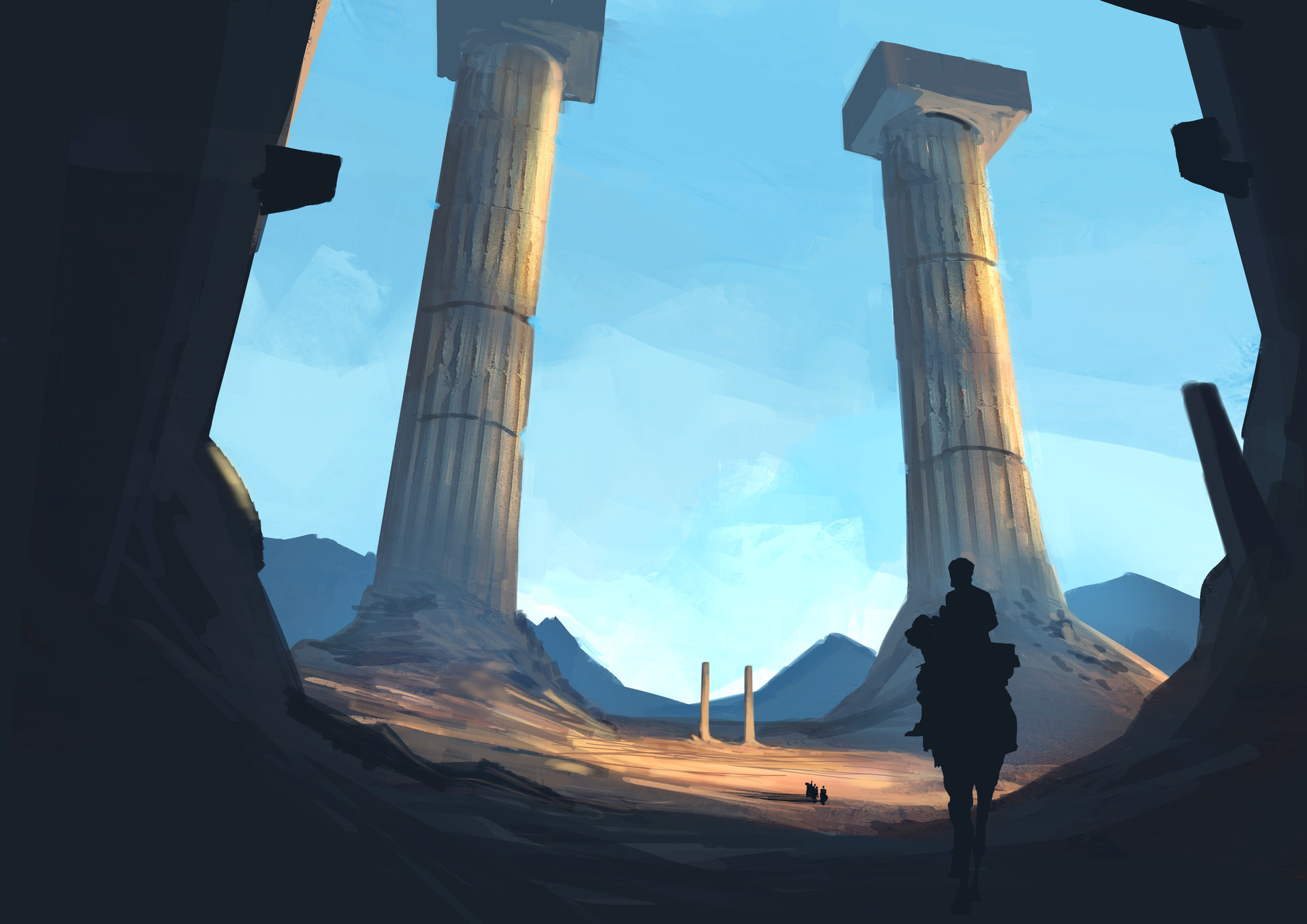 ArtStation - The Great Columns speedpaint